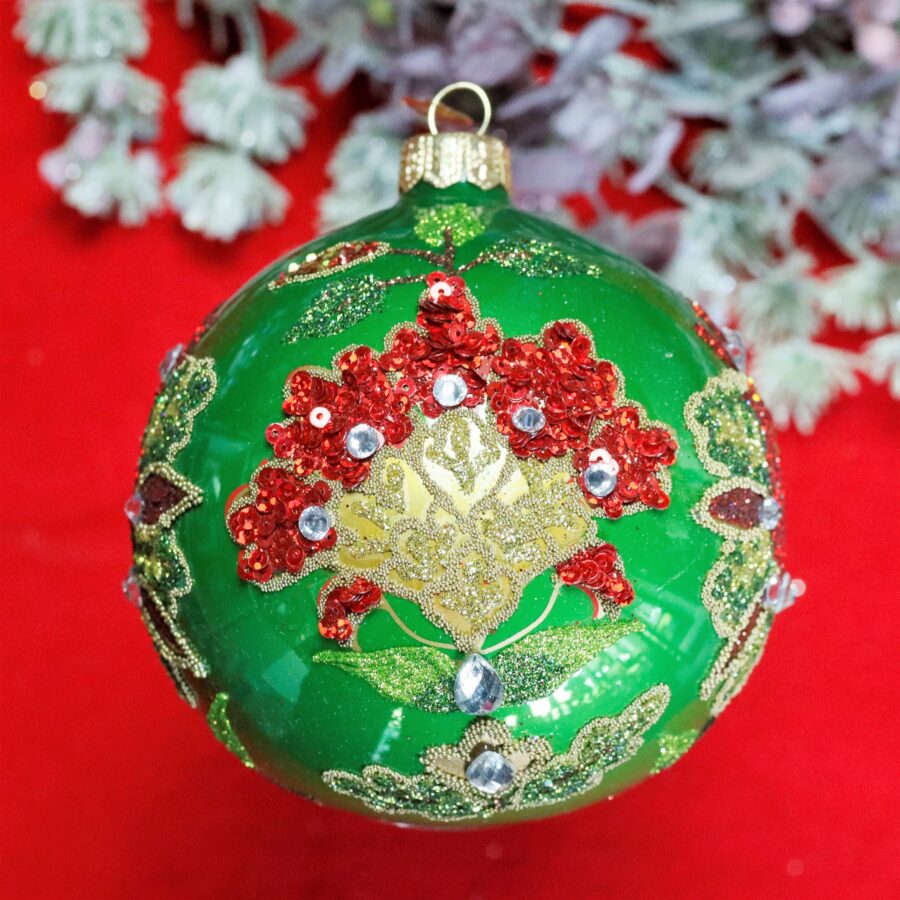 Kolędnicy - Turoń - Szklana, ręcznie dekorowana figurka polskiego ...