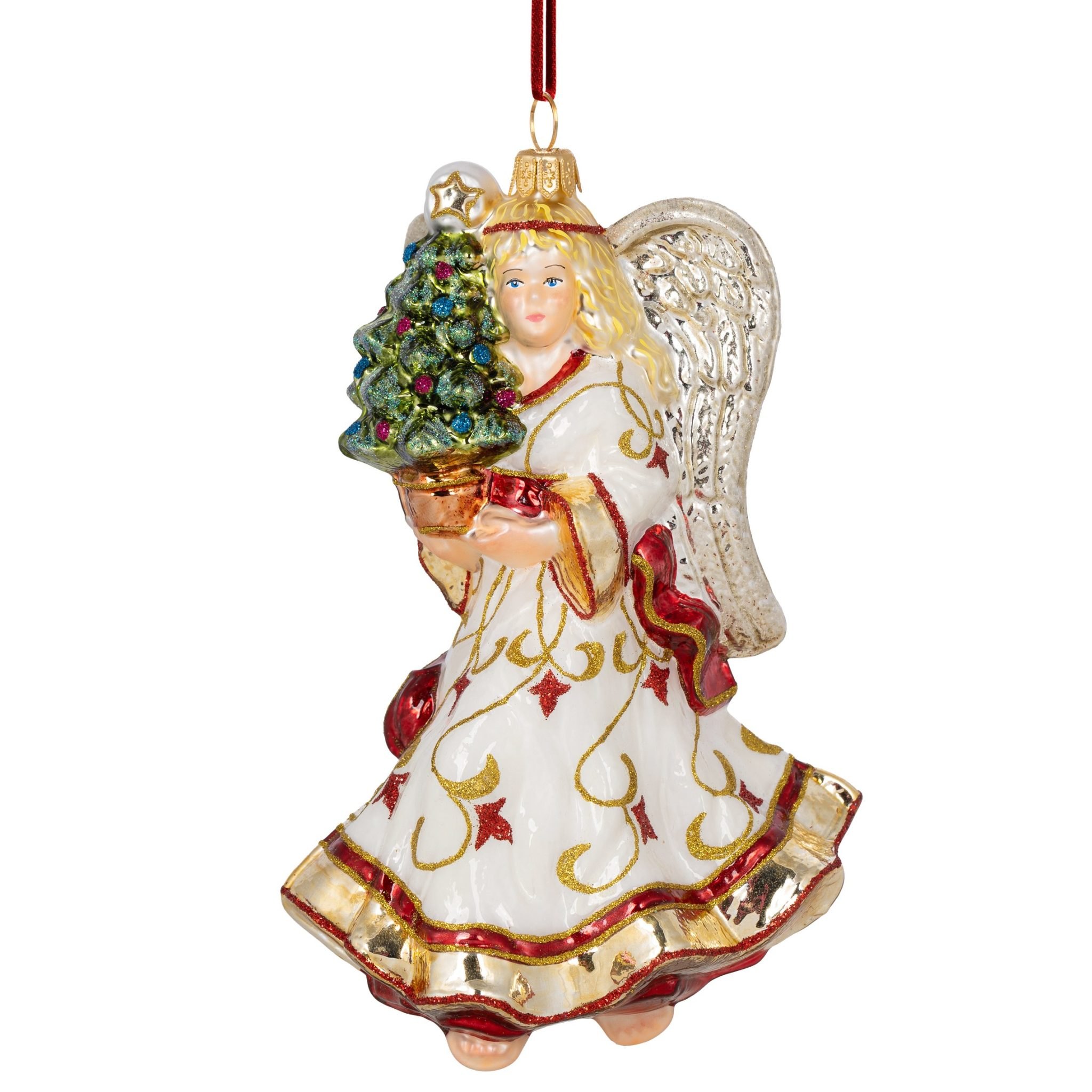 Angels - Angel with Christmas tree - Bombkarnia